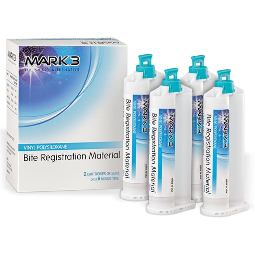 ONE Bite Registration Material 50ml, 2 Cartridges, Fast Set | CircleAMedical